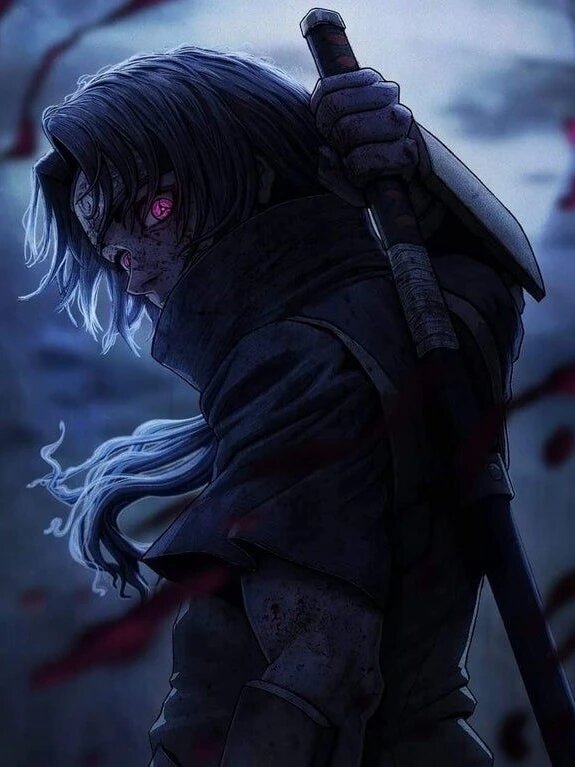 Алмазная мозаика на подрамнике "Учиха Итачи" круглые бриллианты 40х50см