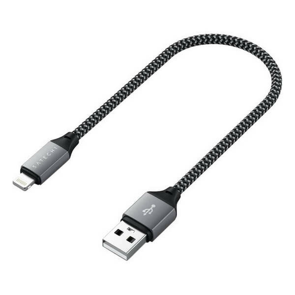 Кабель Satechi USB Type-A - Lightning 25 см (ST-TAL10M) серый космос