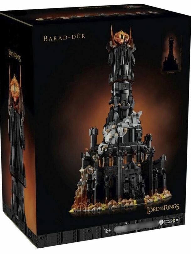 Конструктор icons Властелин колец: Барад-Дур, 5471 деталей, совместим с иконс The Lord of the Rings замок 10333