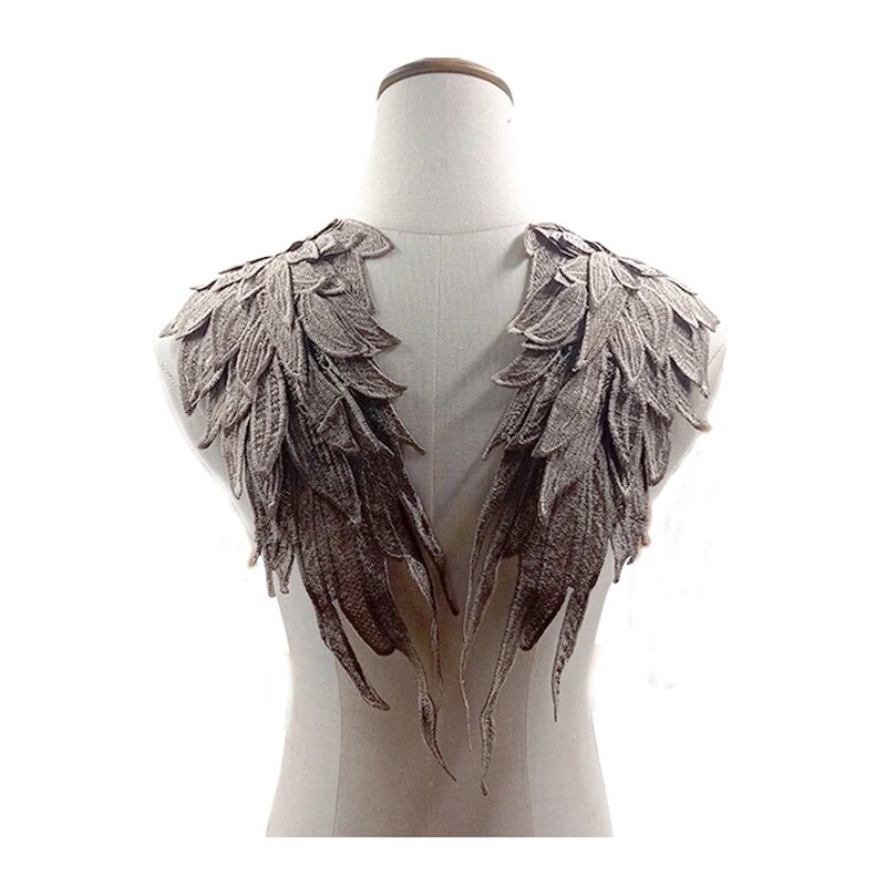 Нашивки для одежды крылья ангела 39x15 см Brown