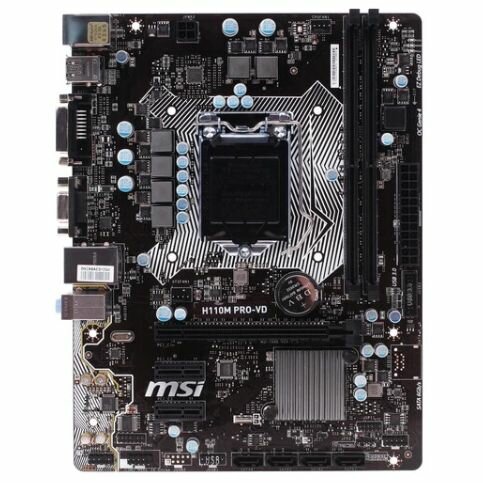 Материнская плата MSI H110M PRO-VD (H110M PRO-VD) - LGA 1151, Intel H110, 2xDDR4-2133 МГц, 1xPCI-Ex16, Micro-ATX