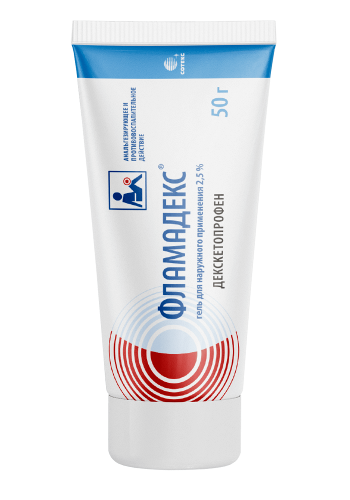 Фламадекс, гель для наружного применения 2,5%, туба 50 г