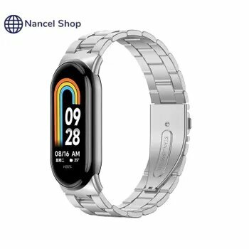 Металлический ремешок для Xiaomi Bracelet 8 Браслет из нержавеющей стали Сменный браслет