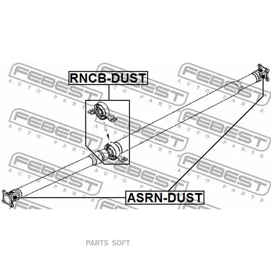 FEBEST ASRNDUST крестовина карданного вала 19X55.5 RENAULT DUSTER 2011-
