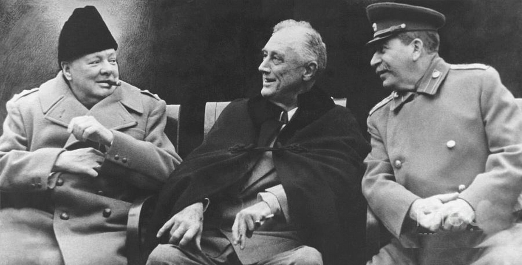 Плакат, постер Ялтинская конференция на бумаге, размер 60х84см