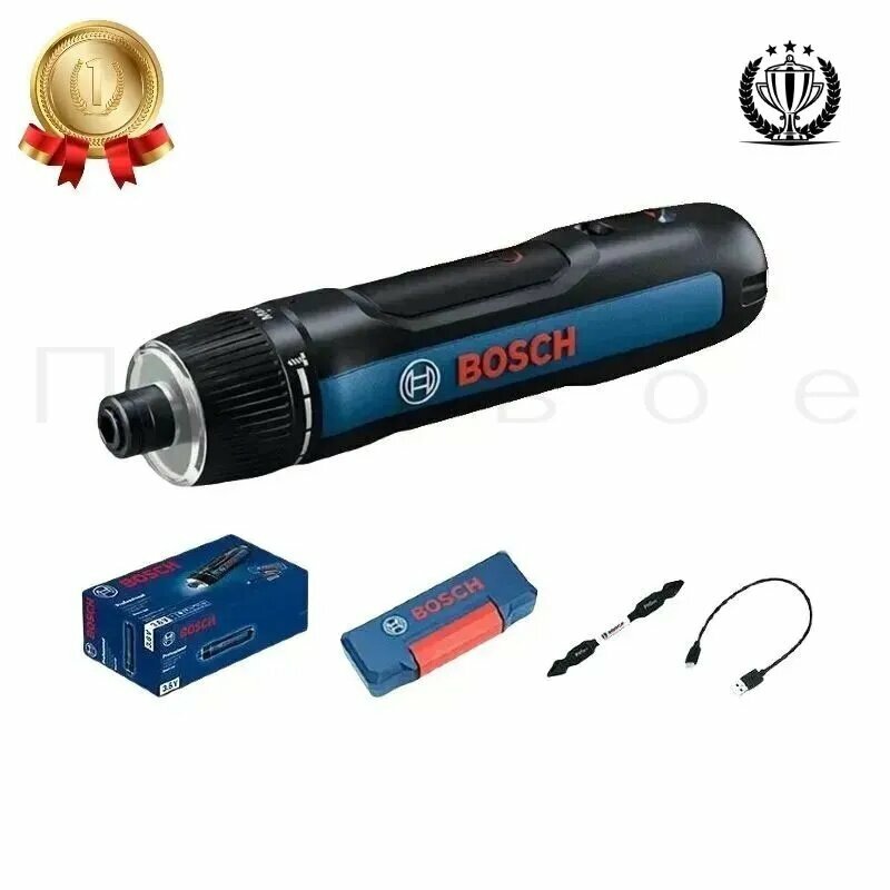 Аккумуляторная отвертка Bosch GO 3 поколение,5 Нм Профессиональная версия. Принесите двусторонний бит.