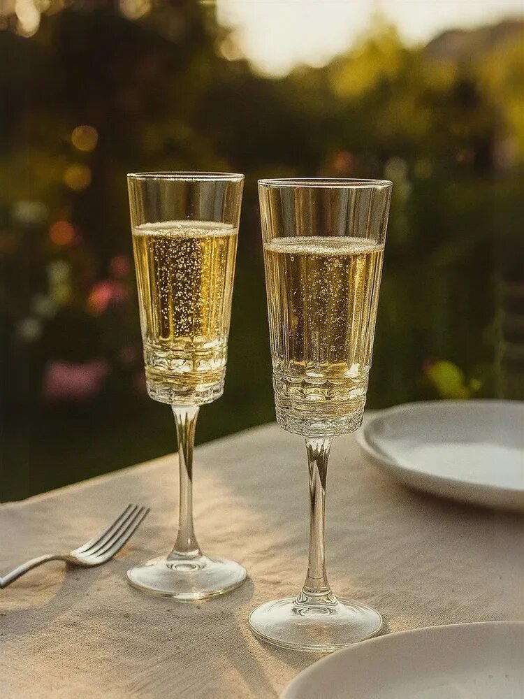 Набор бокалов для шампанского Arcoroc "Чикаго" 2 шт, 260 мл. Закаленное, ударопрочное стекля.