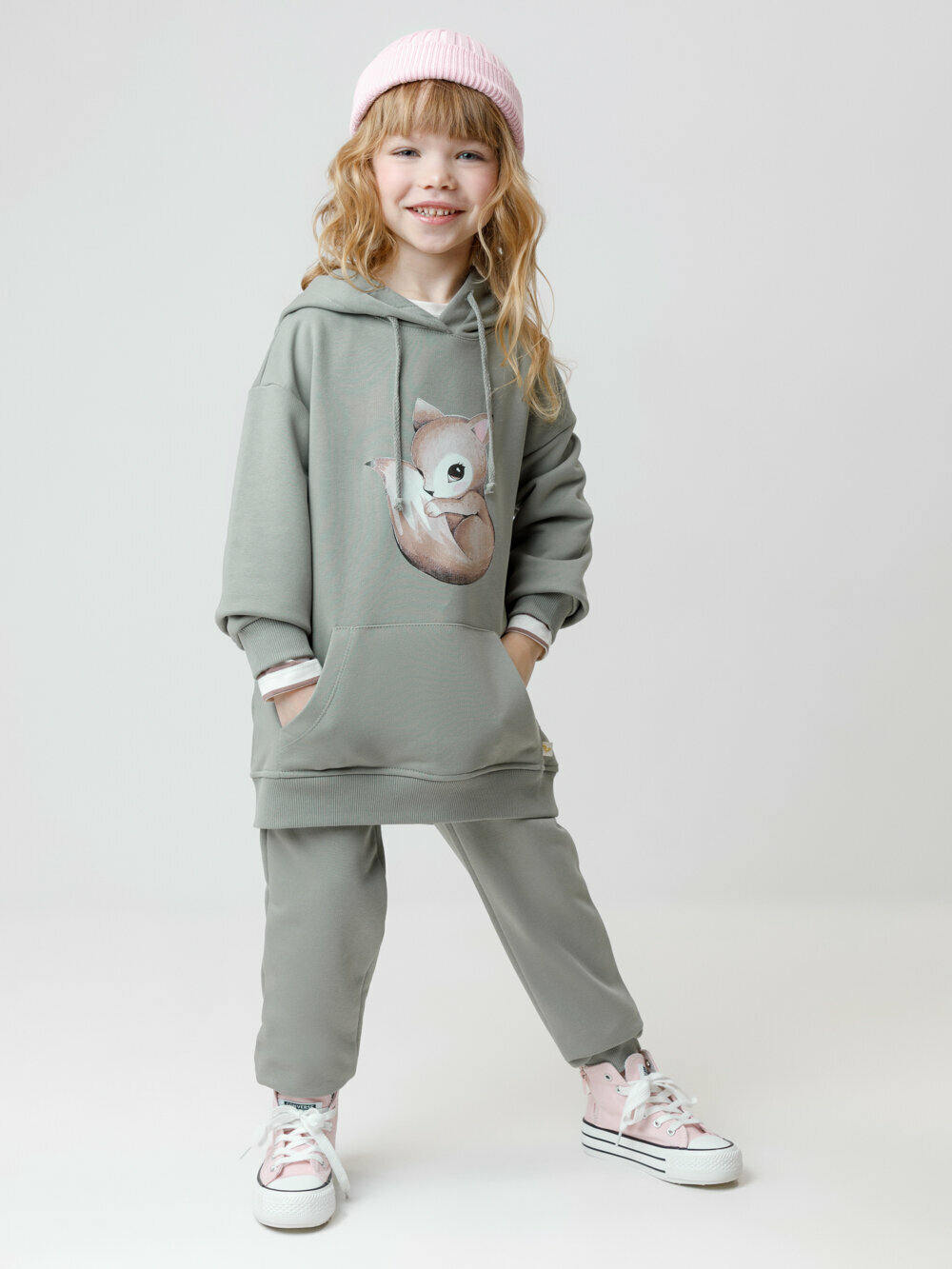 Худи КР 302165/хаки 6206 к663