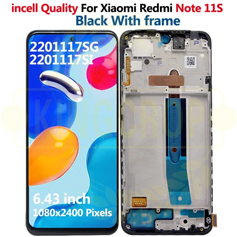 ЖК-дисплей incell для Xiaomi Redmi Note 11 Pro с сенсорным экраном дигитайзер note 11S with frame