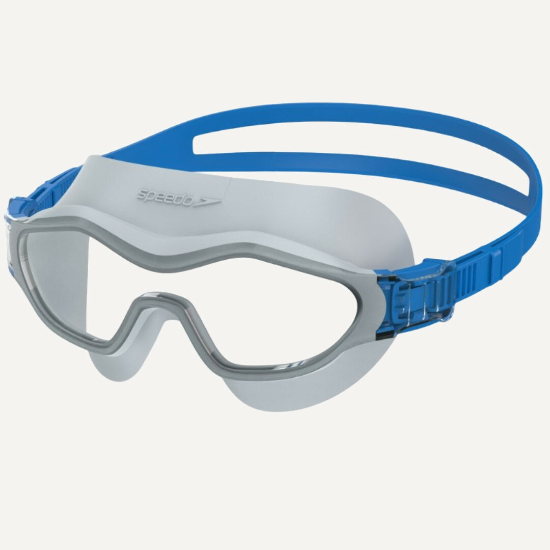 Очки для плавания Speedo Hydrosity Swim Mask, голубой/серый, прозрачные