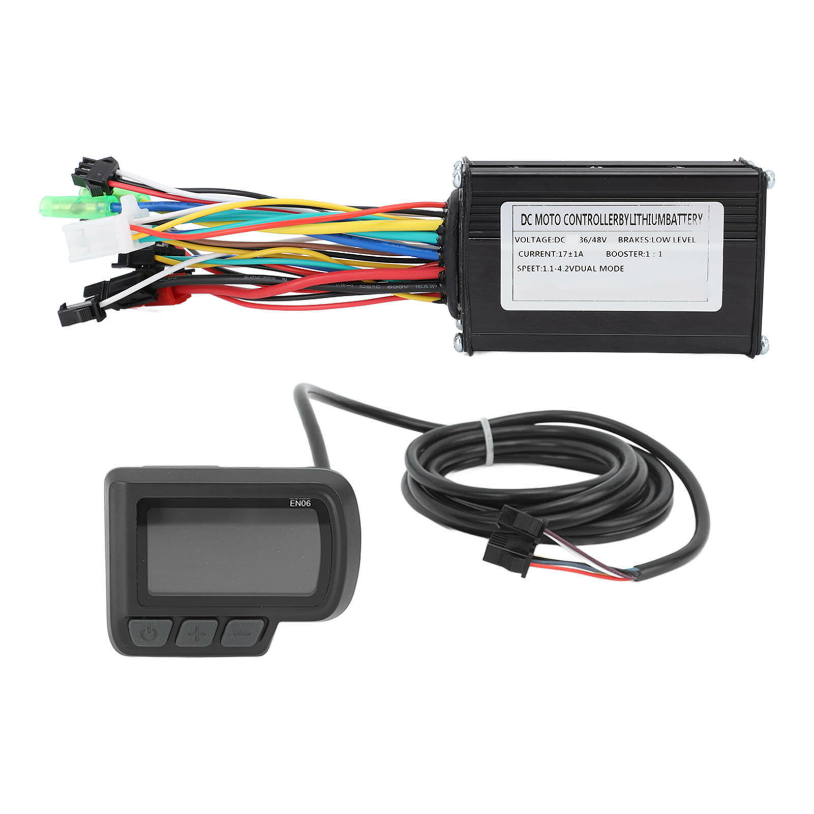 Контроллер электрического велосипеда постоянного тока 36 В 48 В 17 А с водонепроницаемой панелью EN06 для двигателя 250 Вт-350 Вт