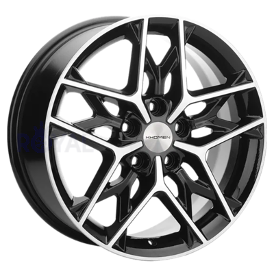 Литой колесный диск Khomen Wheels KHW1709 (Besturn X40) 7x17/5x114,3 ET40 D57,1 Black-FP