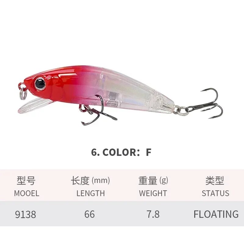 ALASICKA, 1 шт, плавающая джеркбейт для гольяна, воблеры, щука, форель, карп, рыболовная приманка, искусственная приманка, жесткая приманка для верхней воды