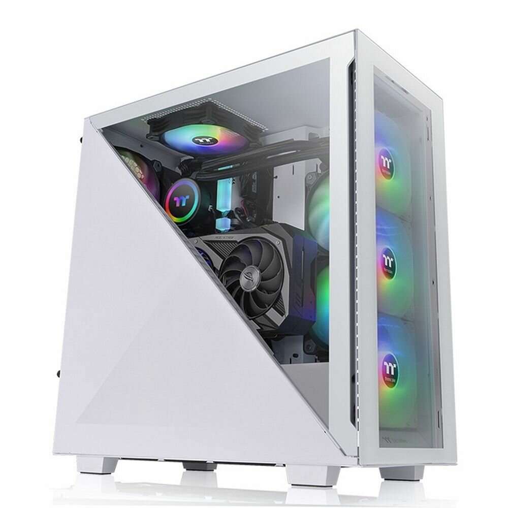 Корпус Thermaltake Divider 300 TG Snow ARGB CA-1S2-00M6WN-01 White, Win, SPCC, Tempered Glass*2,120mm S
