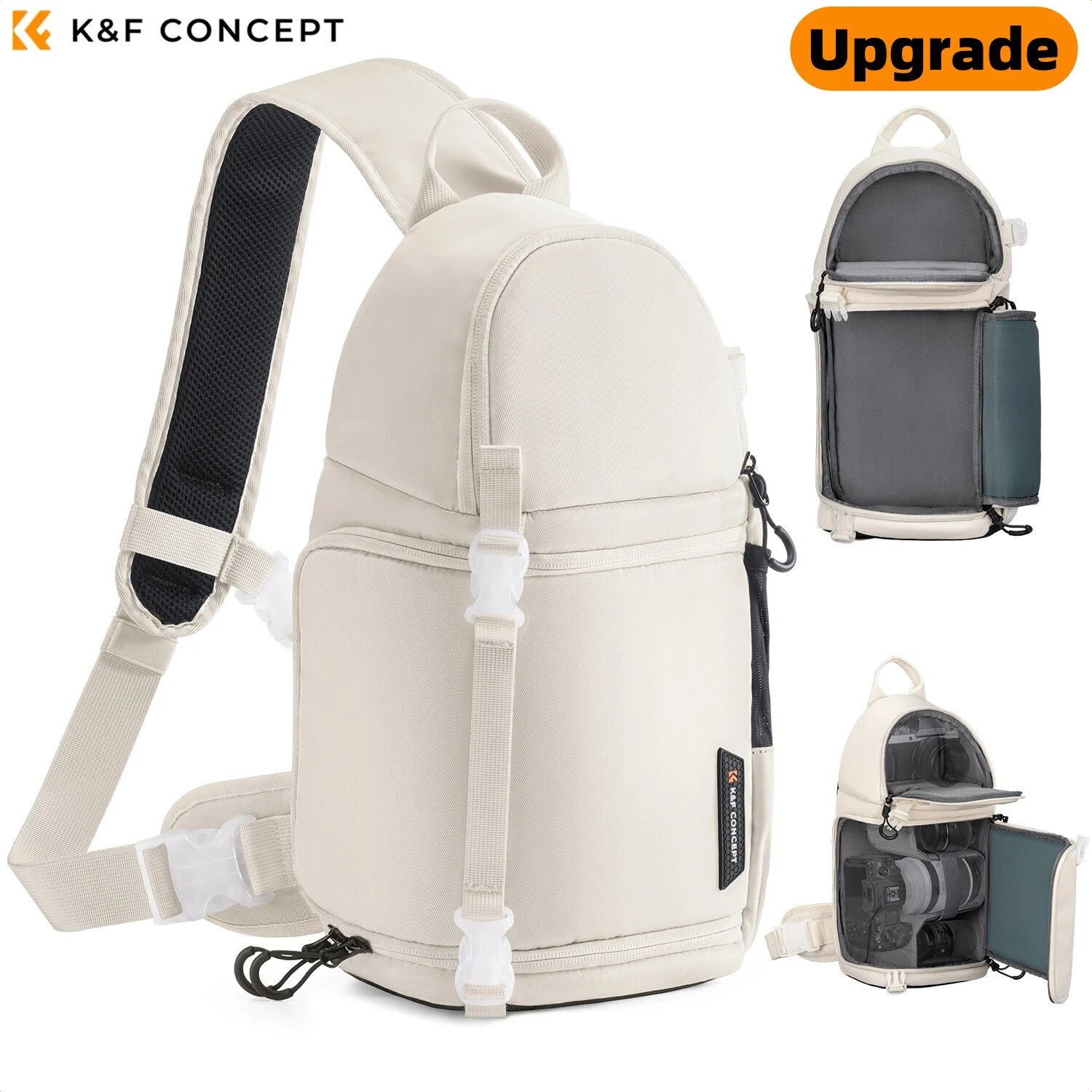Рюкзак для фотоаппарата K&F CONCEPT 10 л черного цвета Upgraded Beige