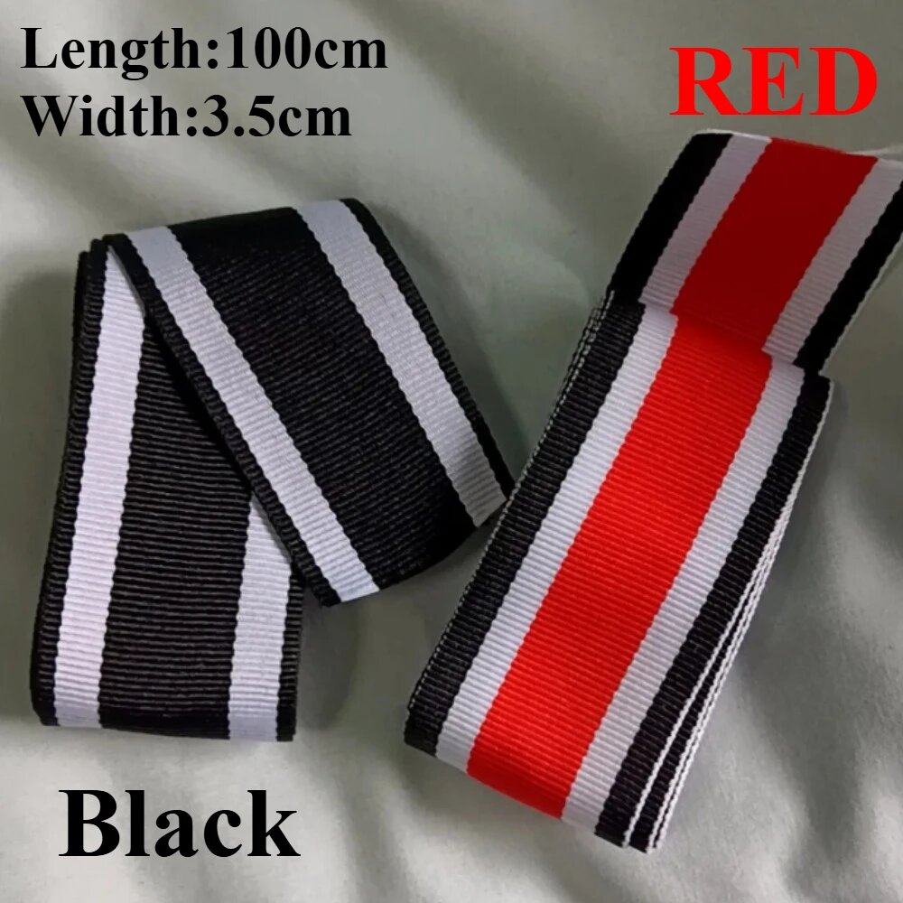 100 см x 3,5 см, 2 шт, железная лента с крестом, медаль, лямка, немецкий крест, эмблема, поясная лента, предназначенная для значков
