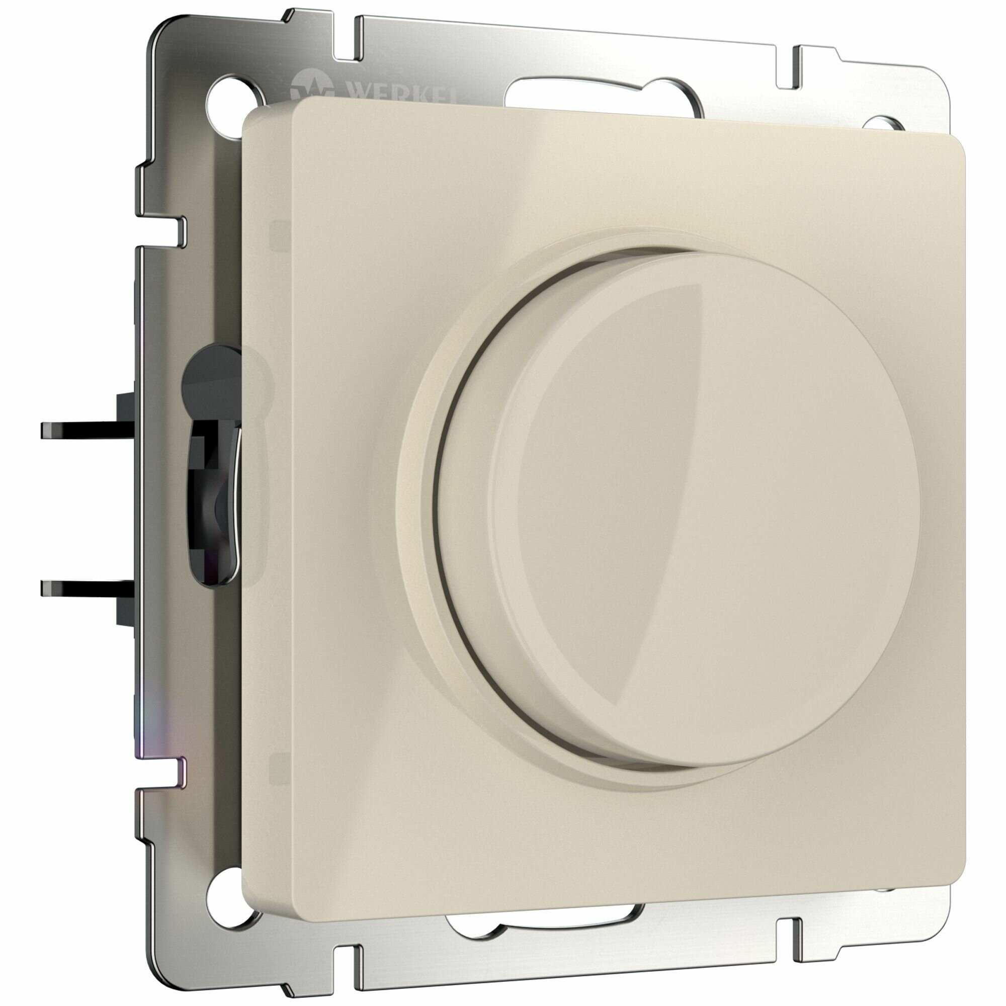 Диммер поворотно-нажимной 600 Вт. слоновая кость W1142003 в блистере