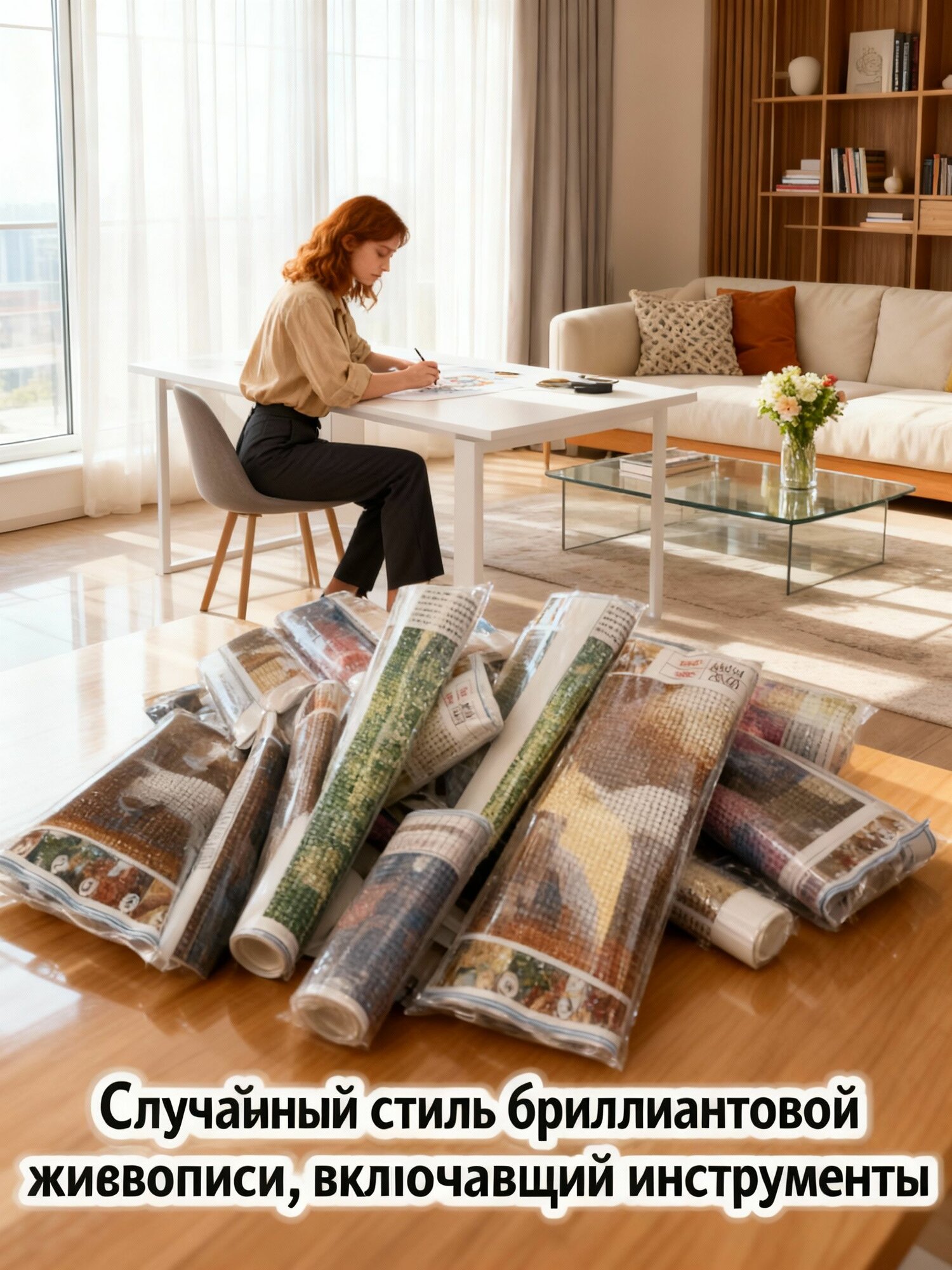 Набор для алмазной вышивки Случайный рисунок 30*40 см, полный комплект страз и инструментов, распродажа остатков, низкая цена