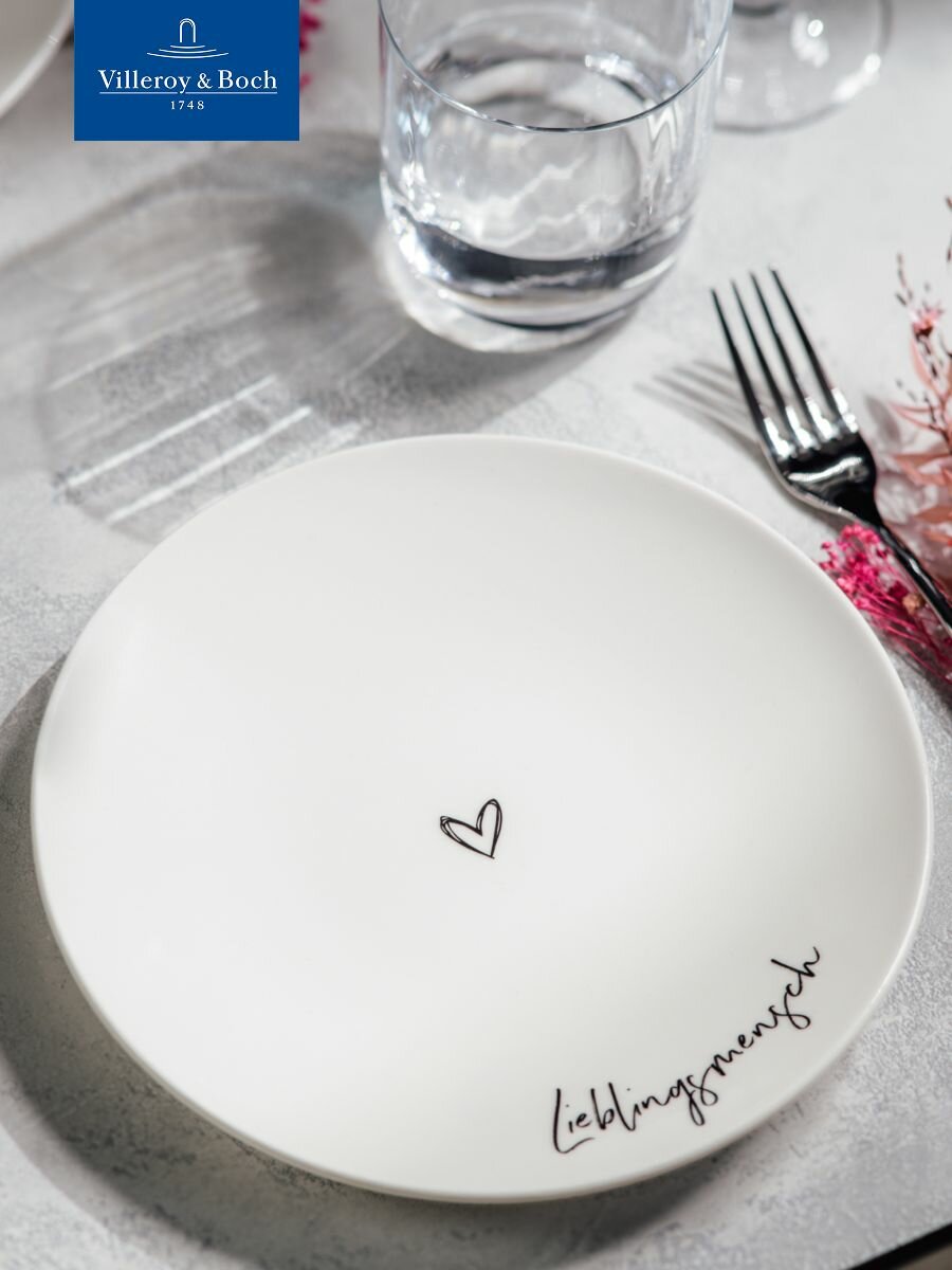 Тарелка 21 см, Lieblingsmensch/Любимый человек, Statement, Villeroy & Boch, Премиум-Фарфор