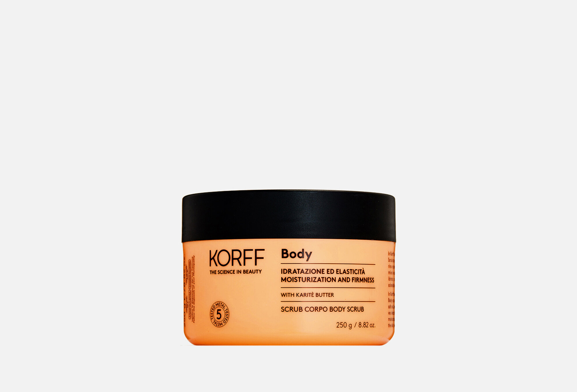 Увлажняющий и повышающий упругость скраб для тела KORFF MOISTURIZATION AND FIRMNESS BODY SCRUB 250 г