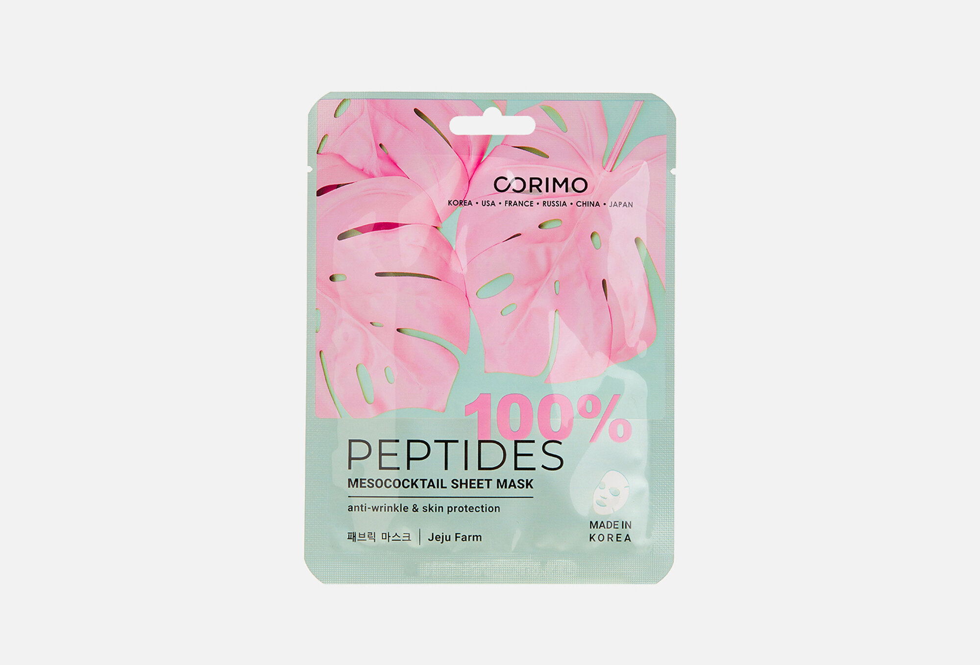 Тканевая маска для лица CORIMO 100% PEPTIDES 22 г