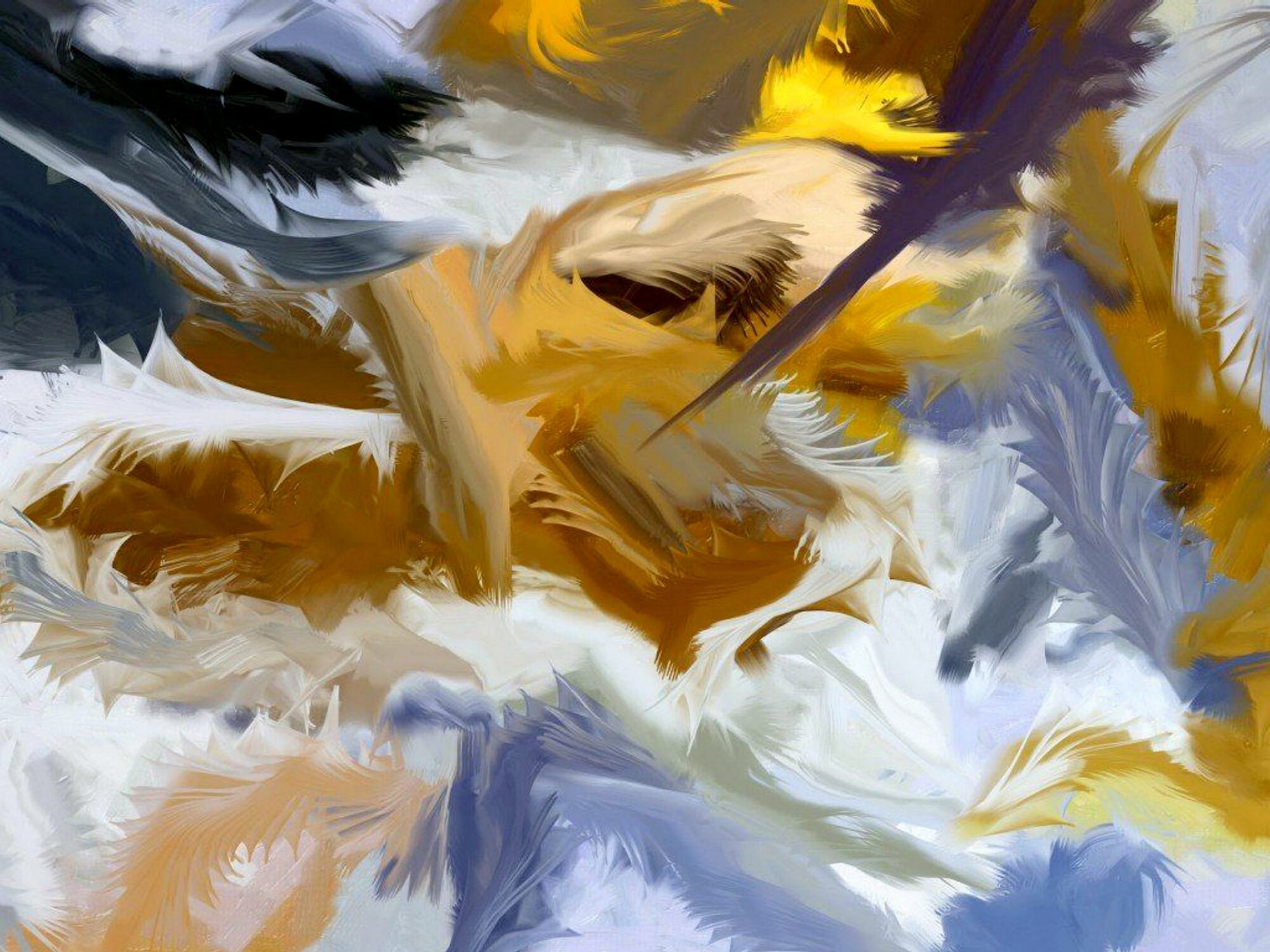 Картина Иней игра цвета 80х60 см