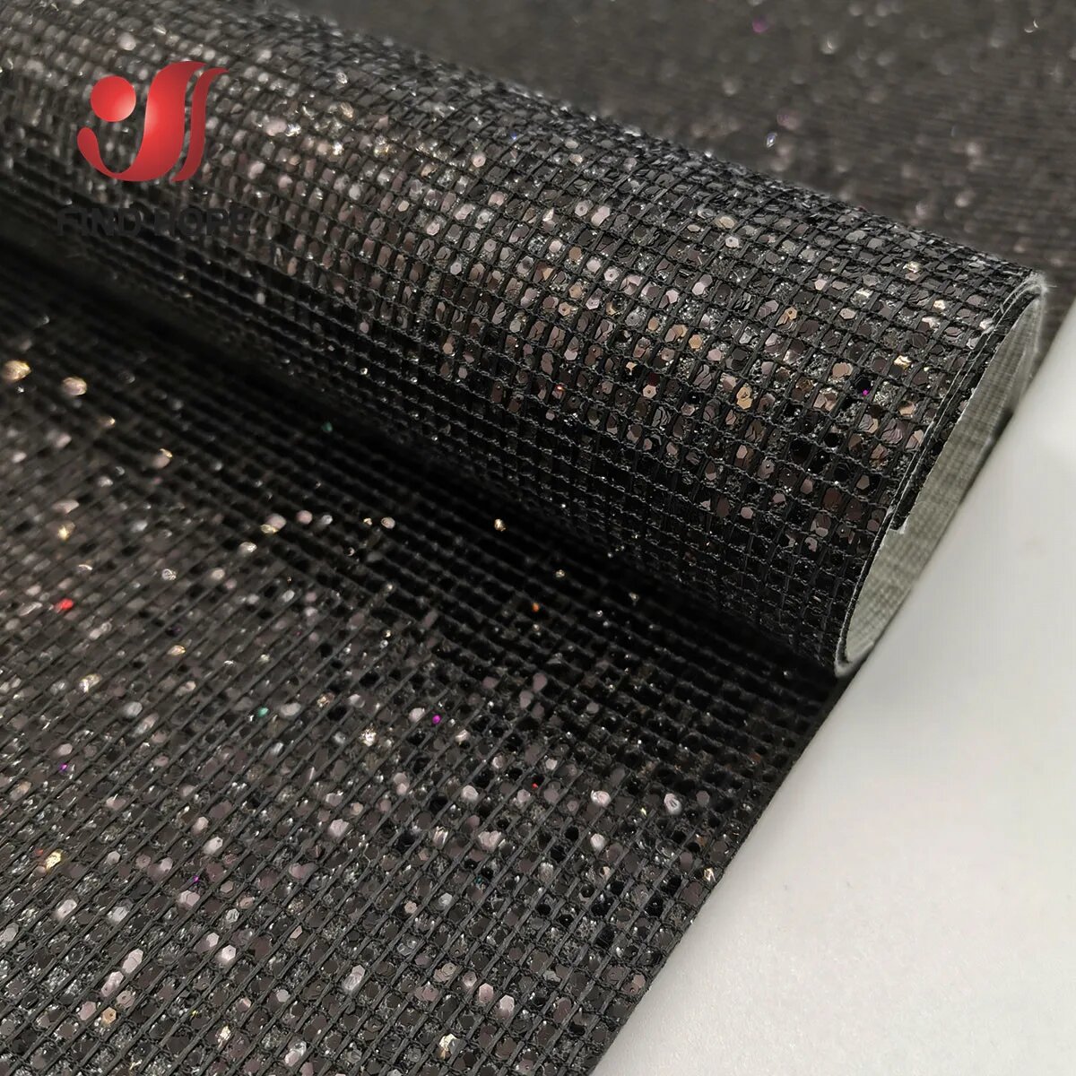 Искусственная кожа для рукоделия, блестящая, клетчатая, Черный, Small Roll 20x 120cm, черный