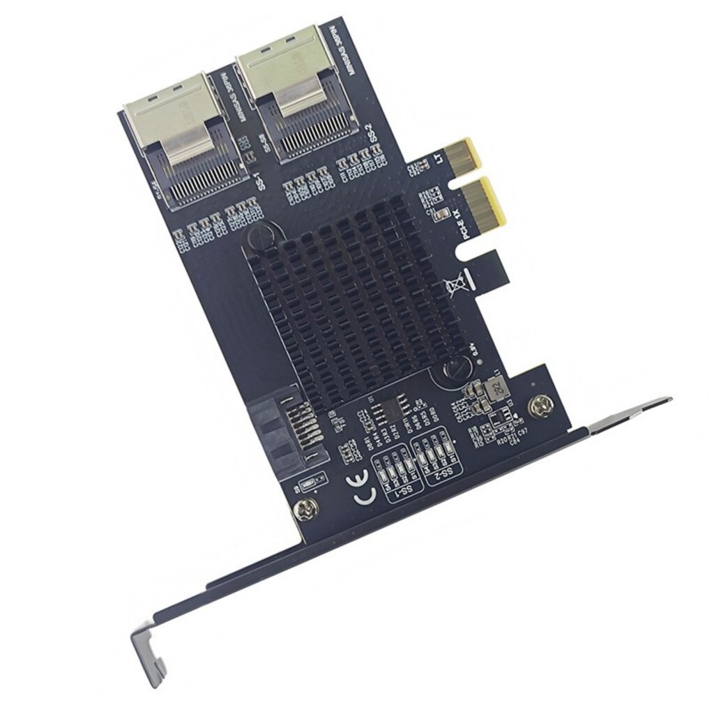 PCIe X1 для SFF8087 9-портовый адаптер SATA3.0 Плата расширения PCIe для SFF-8087 SATA3.0 Чип RTL9101 6 Гбит/с для компьютера