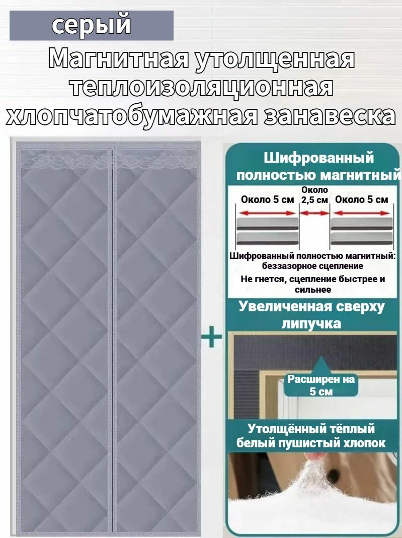 Зимняя морозостойкая магнитная шторная дверь
