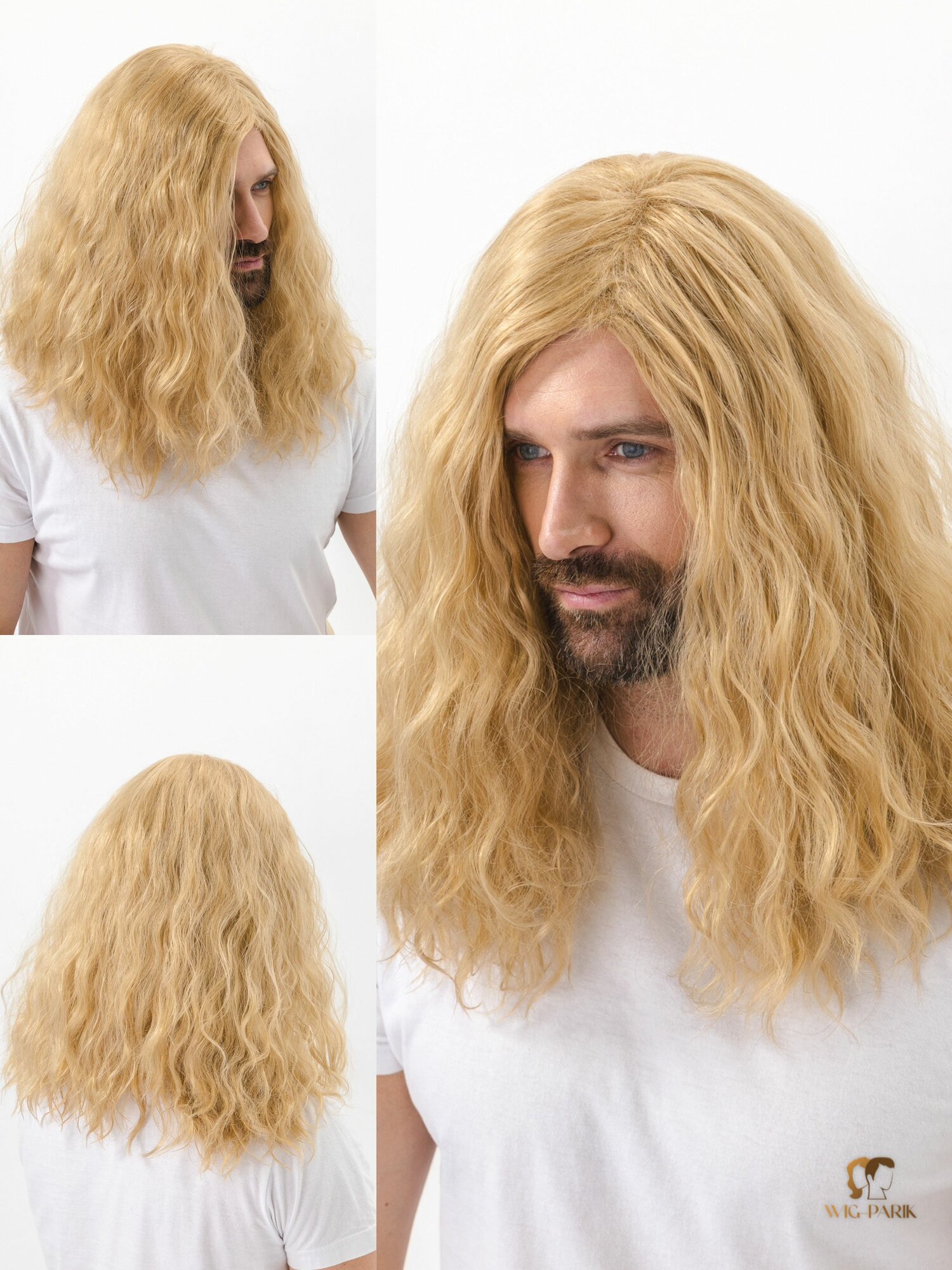 Парик мужской длинный блонд
