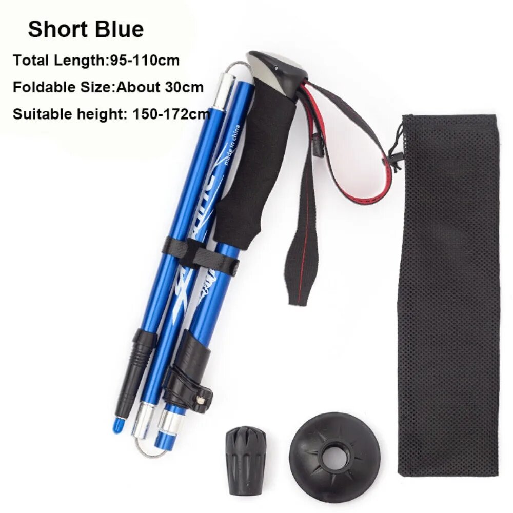 Складные трекинговые палки Short Blue, 95-110см