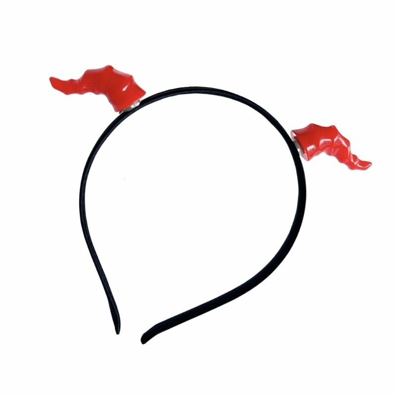 Повязка на голову из рога дьявола-Красная