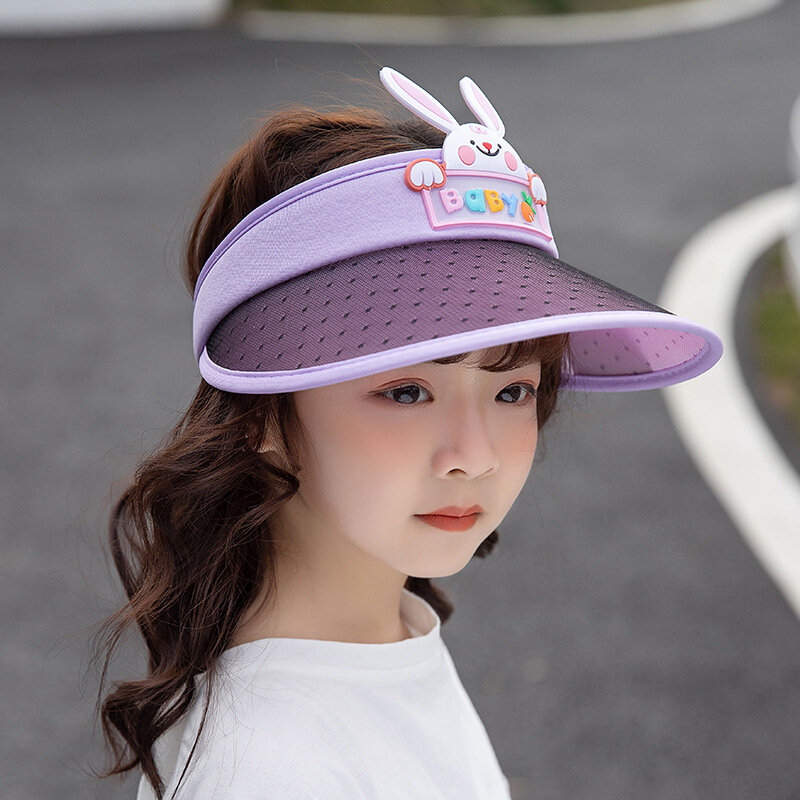 Детская солнцезащитная шляпа с защитой от ультрафиолета, летняя пустая шляпа от солнца для девочек, сетчатая шляпа от солнца для мальчиков, детская шапка оптом