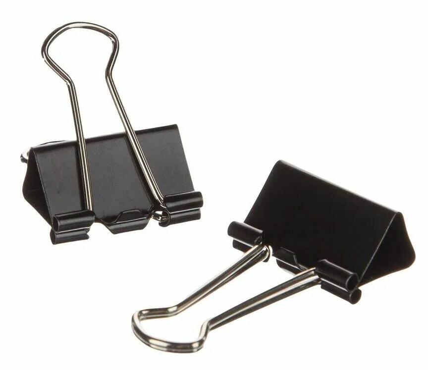 Зажимы для бумаг Attache Economy 15 мм черные (12 штук в упаковке)