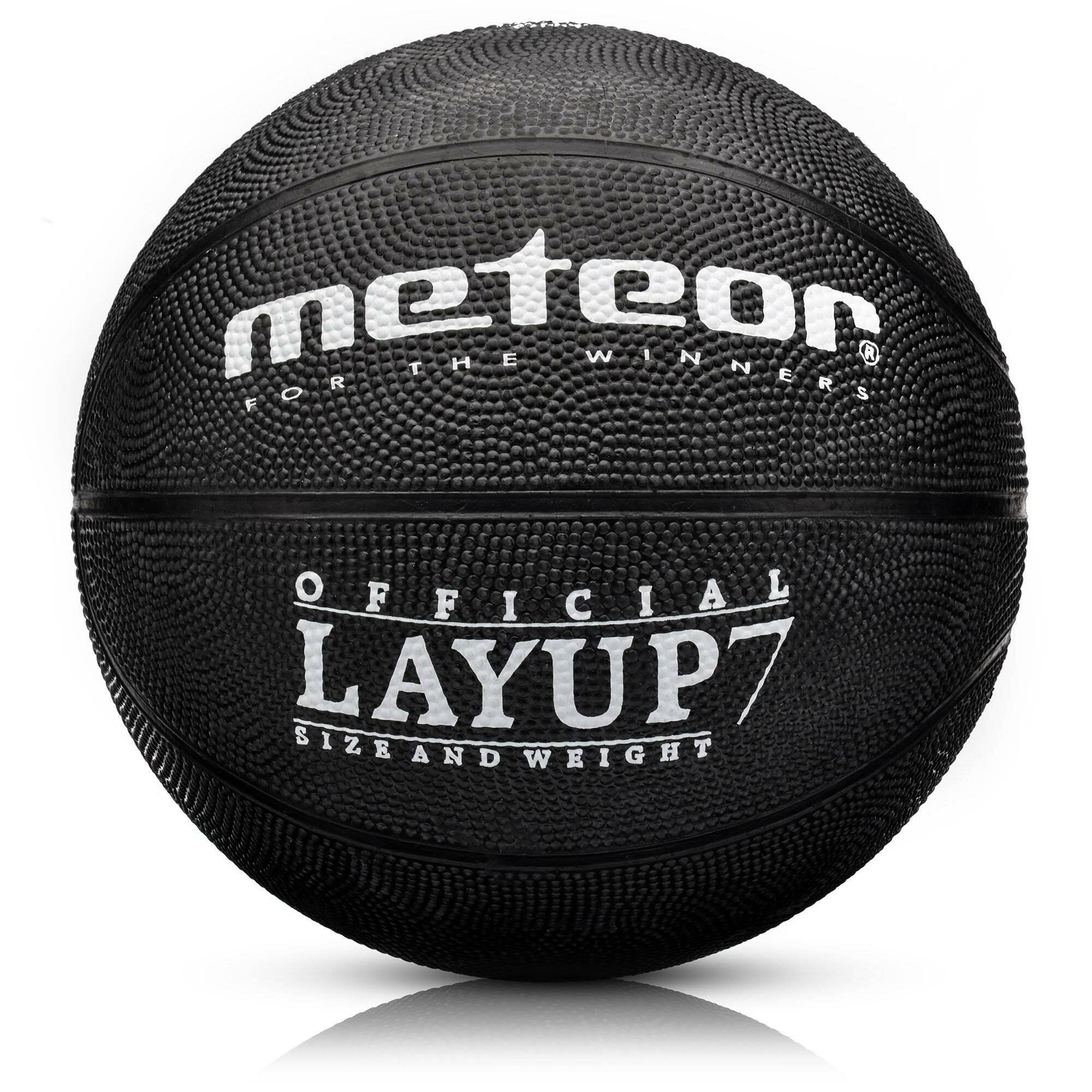 Баскетбольный мяч Decathlon METEOR LayUp, размер 7, резина, черный