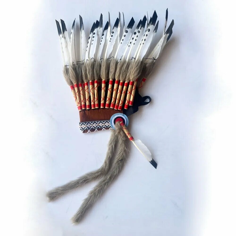 Головной убор индейца "Следопыт" на Хэллоуин, вечеринку, маскарад, косплей