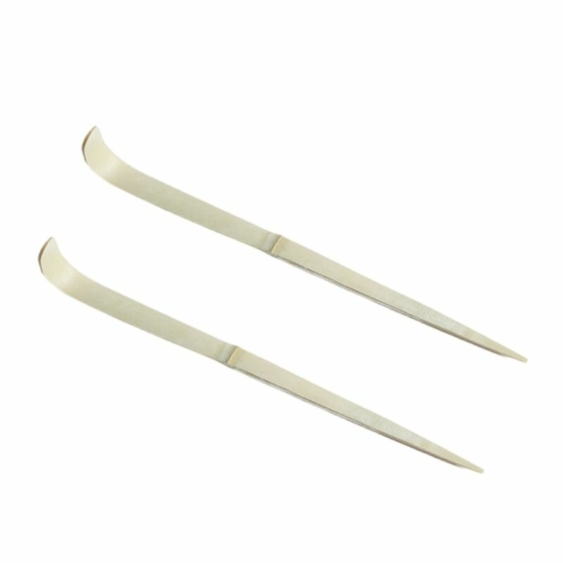 2 бамбуковые чайные ложки-белый бамбук с секционным заостренным чайным циферблатом