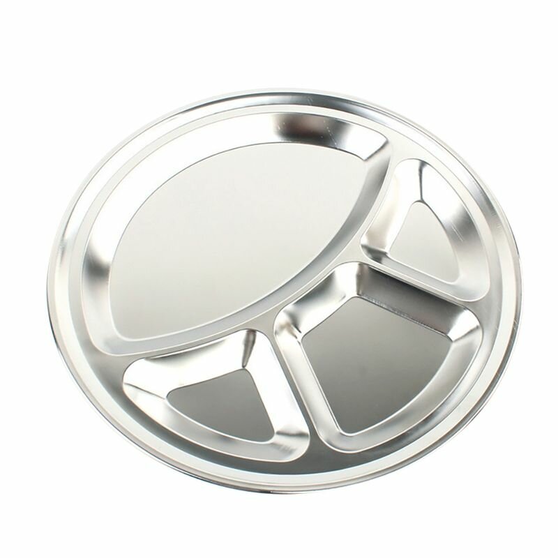 1 столовая тарелка из нержавеющей стали с 4 решетками-35 см