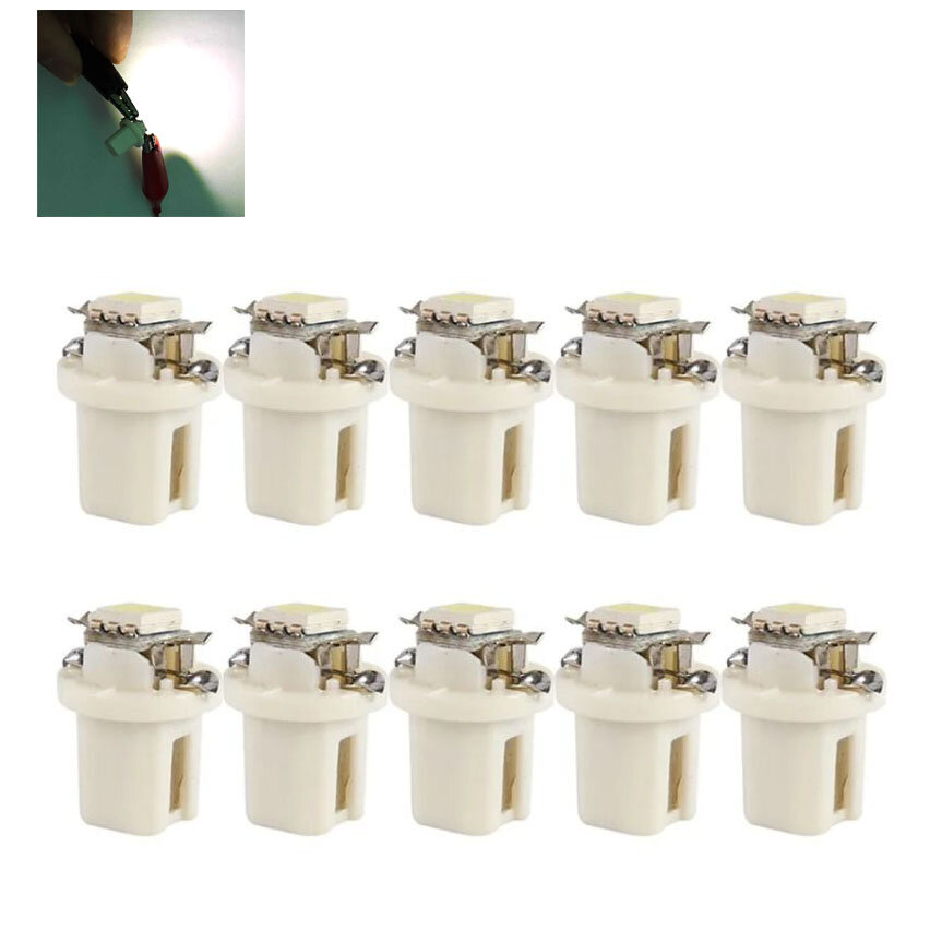 10 шт. T5 лампы для автомобиля B8.5d, лампы для приборной панели автомобиля