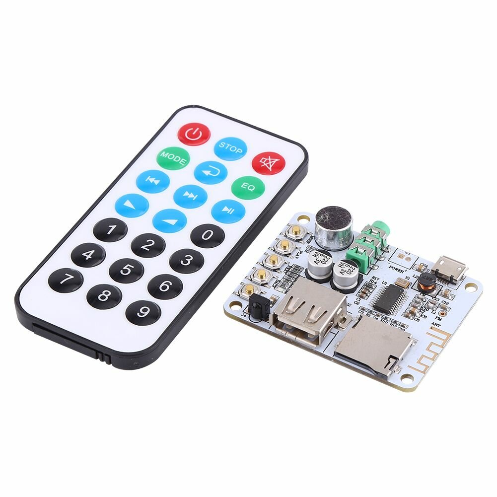 Bluetooth-аудиоресивер, усилитель с микрофоном, USB, TF-картой, FM-радио, MP3, WMA, WAV, FLAC, декодер, портативный беспроводной звук