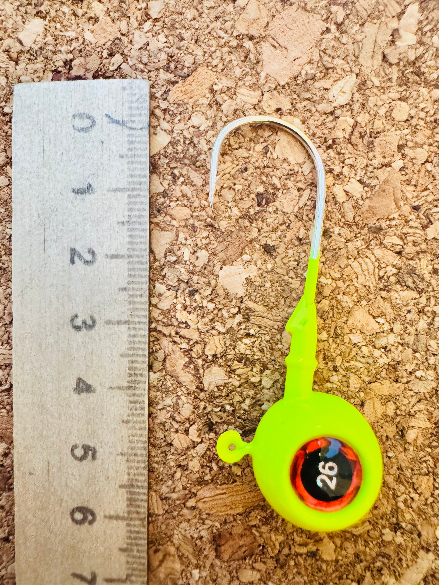 Комплект крашеных Джиг головок "Шар с глазом 3D" крючок Gamakatsu