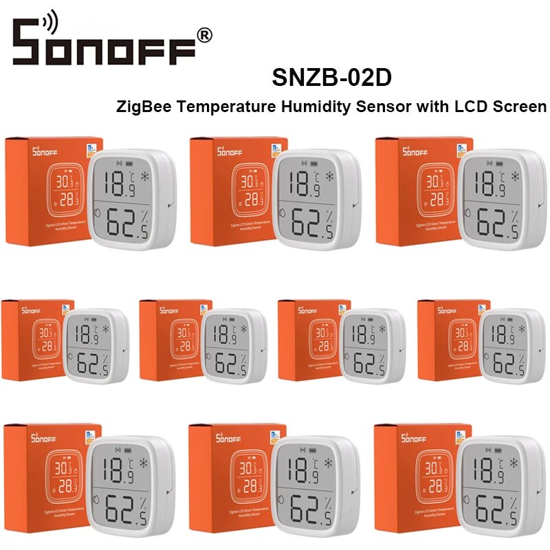 SONOFF SNZB 02D Датчик температуры и влажности SNZB-02D 10PCS