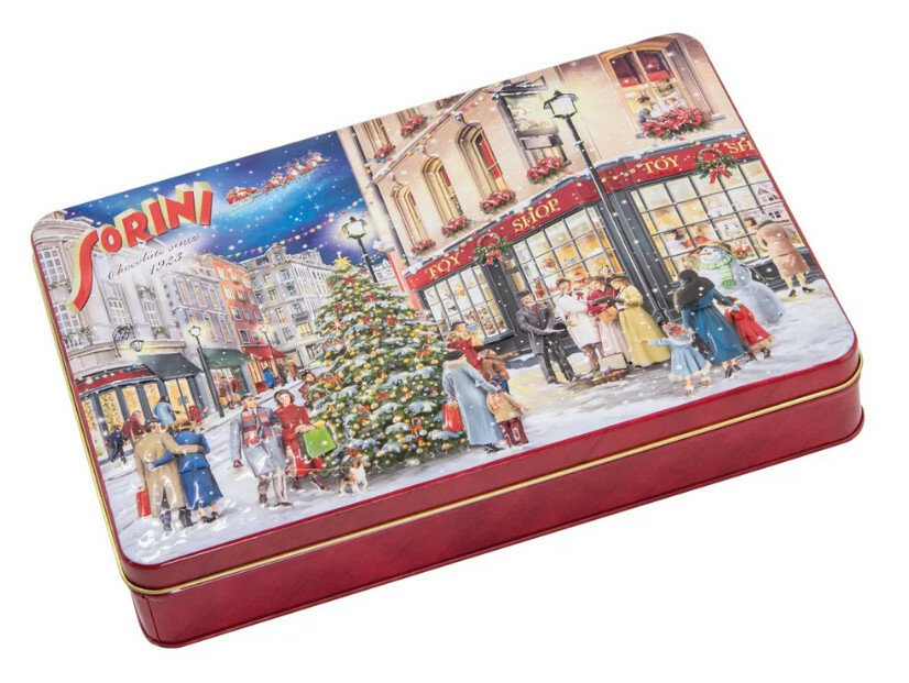 Sorini Новый Год Улица конфеты шоколадные 185 г жестяная банка