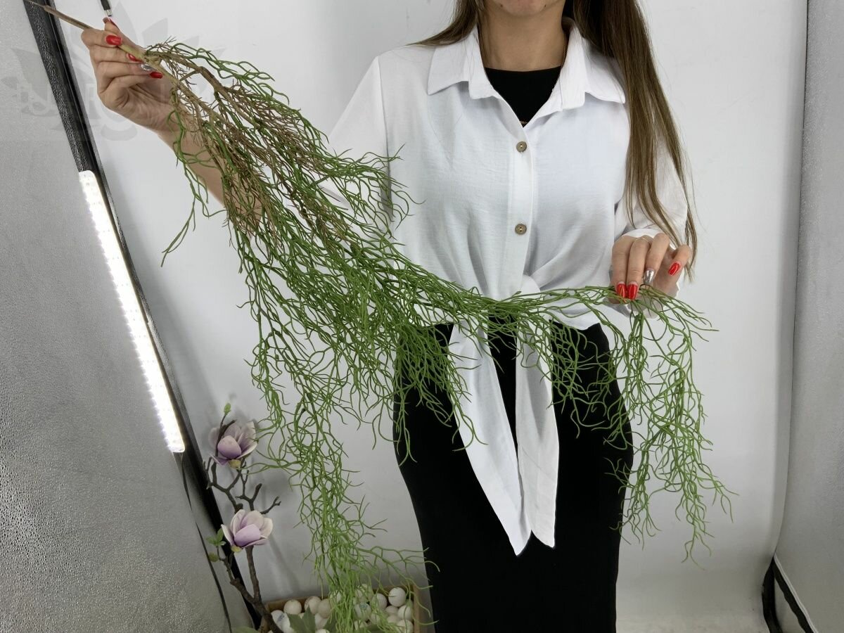 Искусственные цветы для декораторов фитостен Аспарагус ампельный лиана для кашпо 80 см