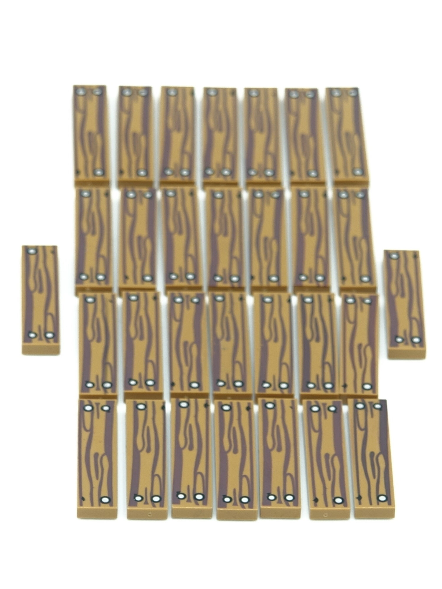 Доска светлая с гвоздями тип 2, Деталь конструктора 1 x 4, 30 штук