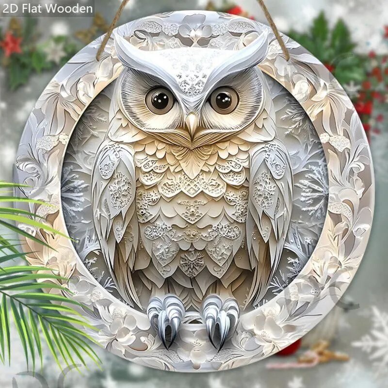 2D Деревянный знак для украшения дома в виде совы