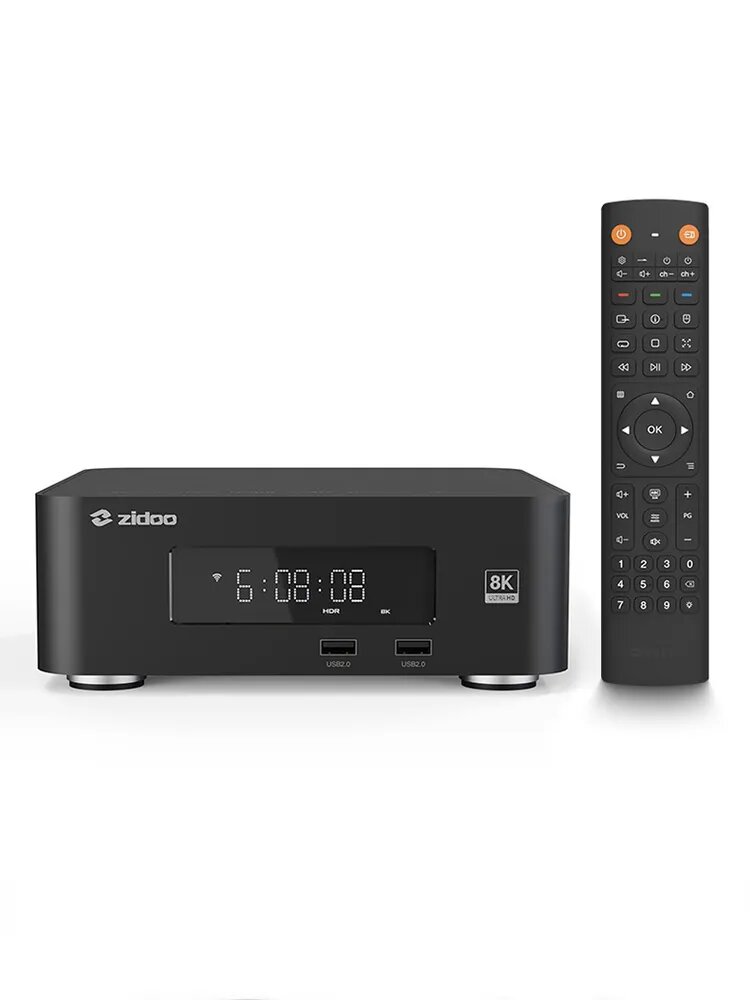 Сетевой HD-Blu-ray Проигрыватель жестких дисков Zidoo Z30Pro 8K Android, 6 ГБ/64 ГБ, WiFi, Bluetooth, черный