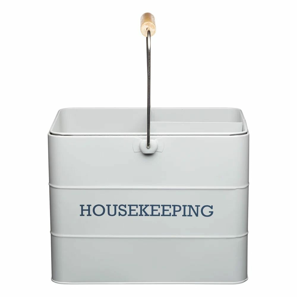 Набор для уборки KitchenCraft Living Nostalgia French Grey Housekeeping Tin LNHKEEPGRY