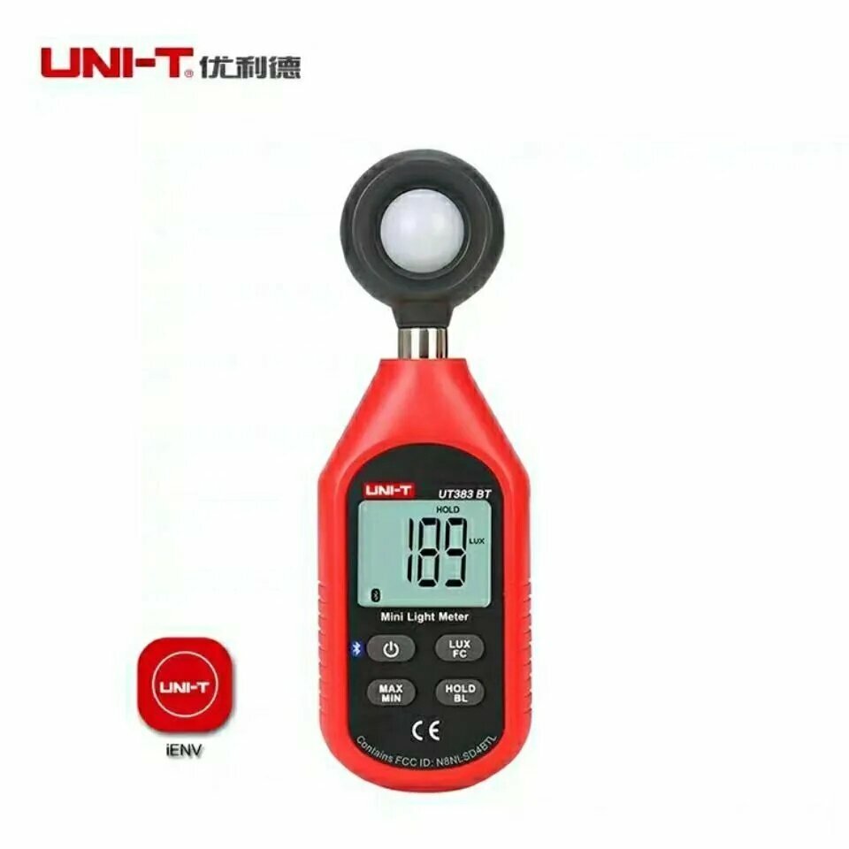 Цифровой люксметр UNI-T UT383BT с Bluetooth для измерения яркости и освещенности в классах, спальнях и кабинетах
