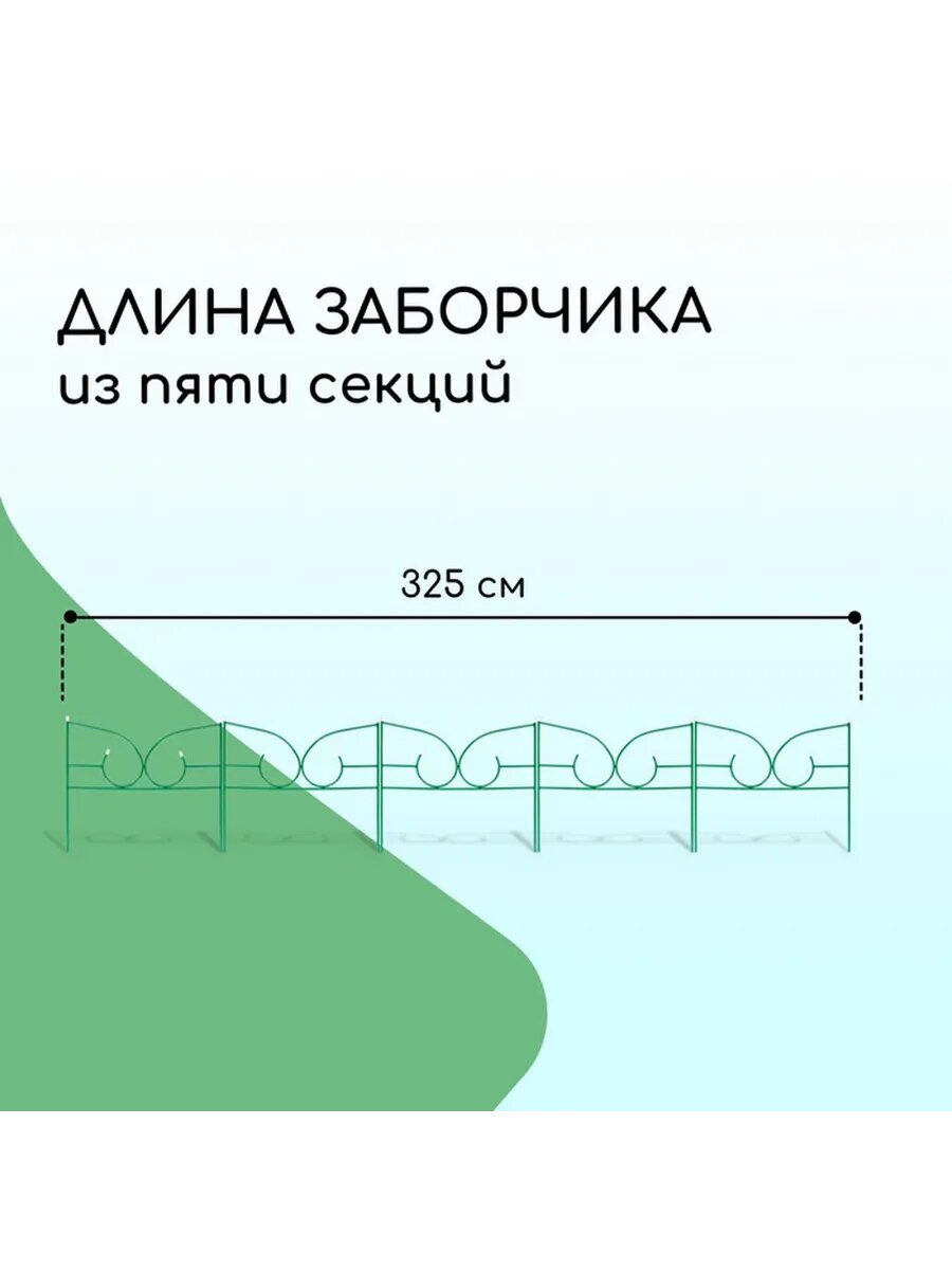 Декоративное металлическое ограждение для сада